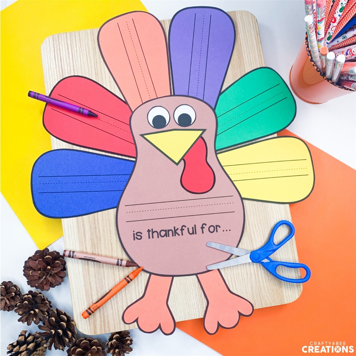 Turkey Craft | Thankful Turkey Craft | Thanksgiving Writing Activities ...