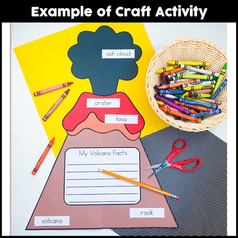 Volcano Craft for Kids | Volcano Template | Volcano Pattern | Natural ...