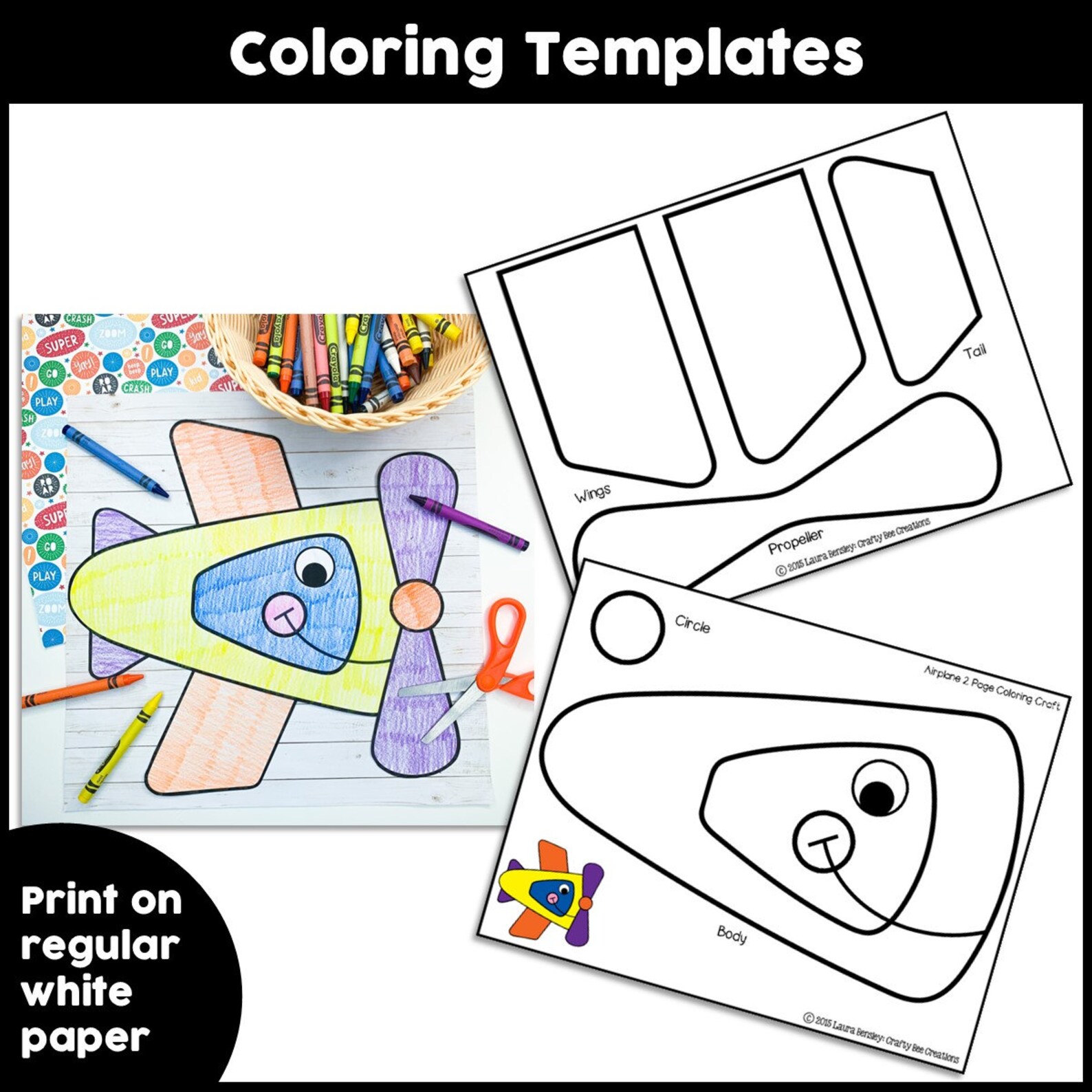 Airplane Craft for Kids | Transportation Crafts | Transportation ...