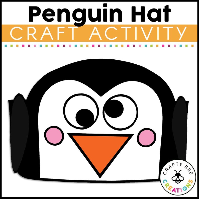 Penguin Hat Craft | Artic Animals | Crown Template | Preschool ...
