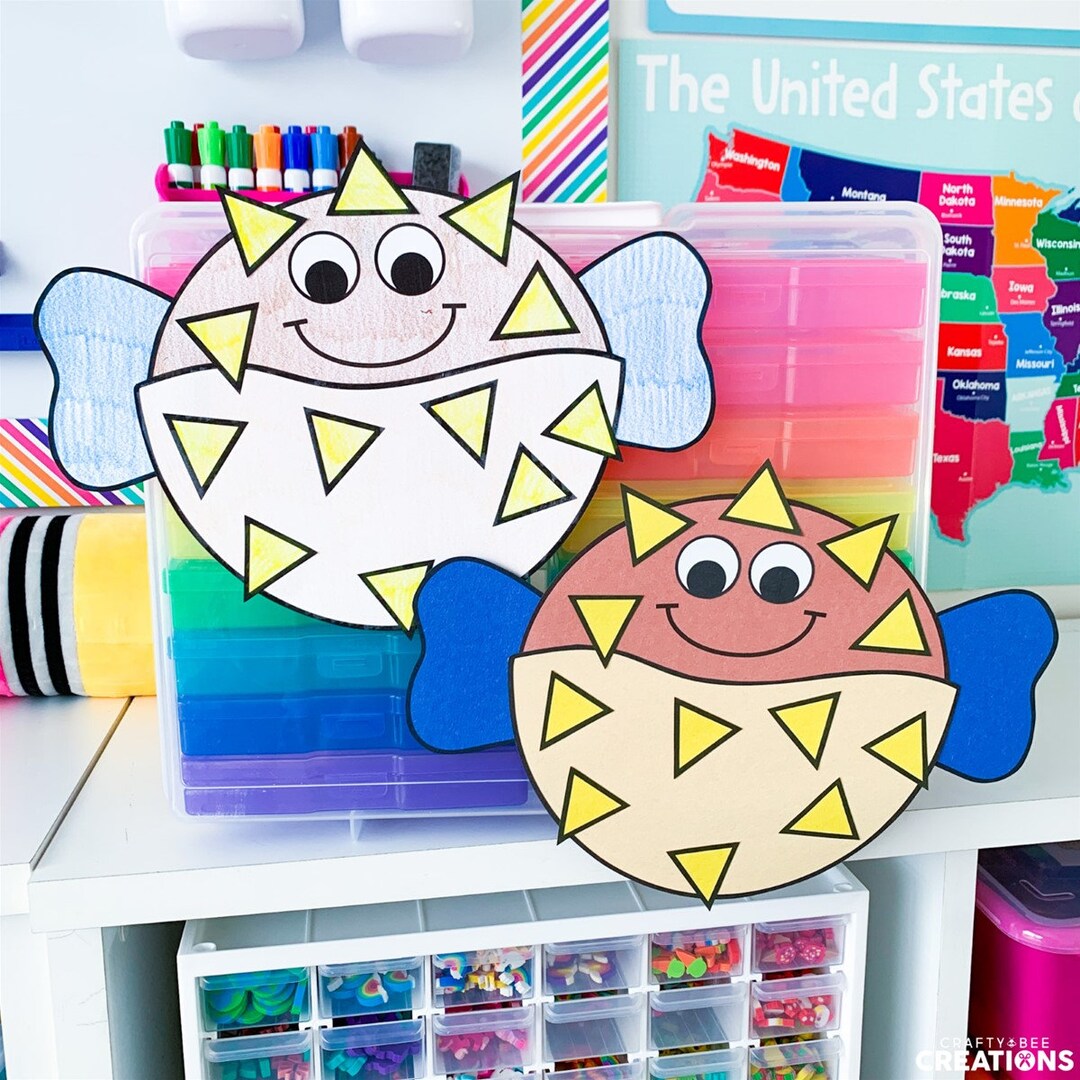 Pufferfish Craft Patterns | Ocean Animals Activity | Sea Life | Ocean ...