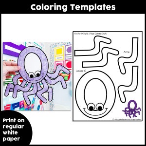 Letter O Craft Patterns | Octopus Craft | Alphabet Crafts | Uppercase ...