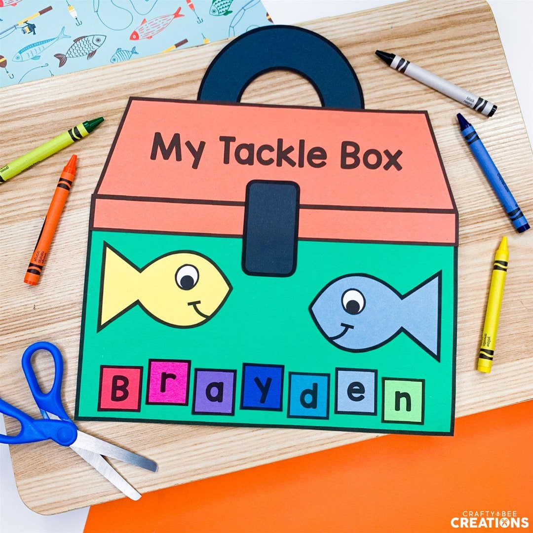Camping Craft For Kids Tackle Box Name Craft Camping Theme Activities Camping Craft For Kids Tackle Box Name Craft Camping Theme Activities