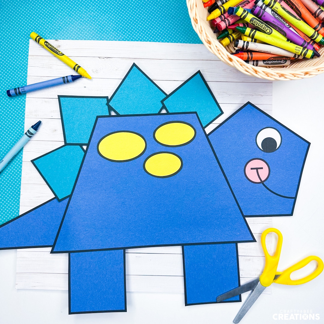 Dinosaur Shape Craft Template | Kindergarten | Preschool Activities ...