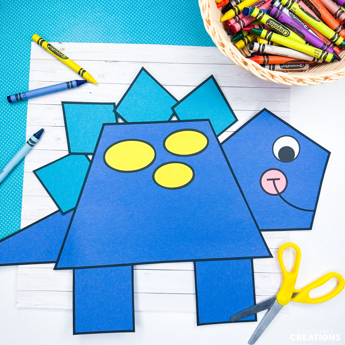 Dinosaur Shape Craft Template | Kindergarten | Preschool Activities ...