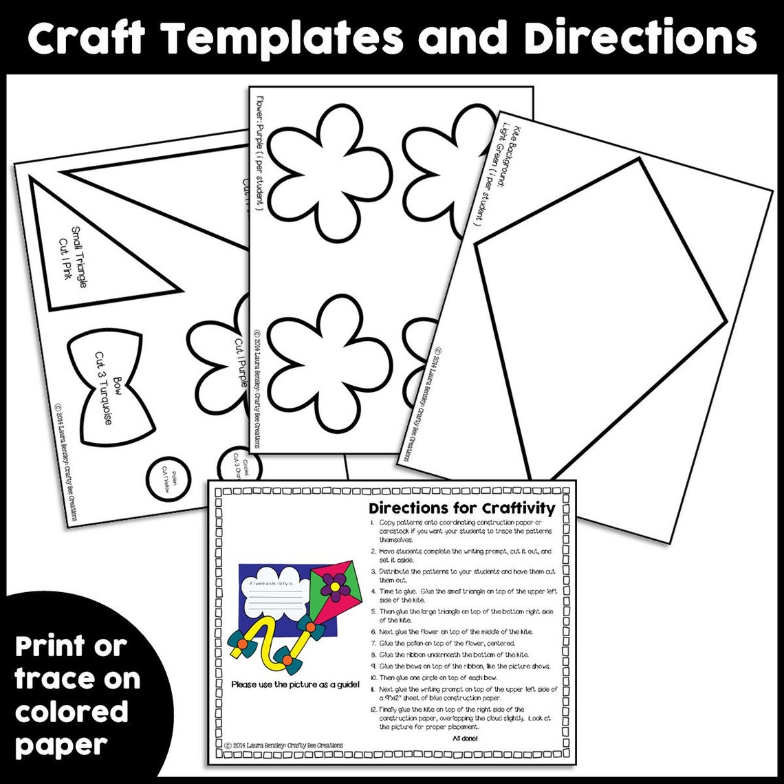 Kite Craft | Spring Craft | Spring Writing Activity | Flying Kite ...