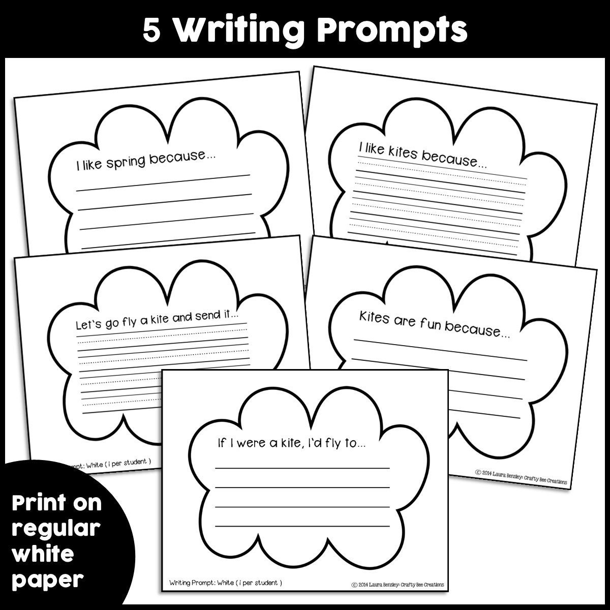 Kite Craft | Spring Craft | Spring Writing Activity | Flying Kite ...