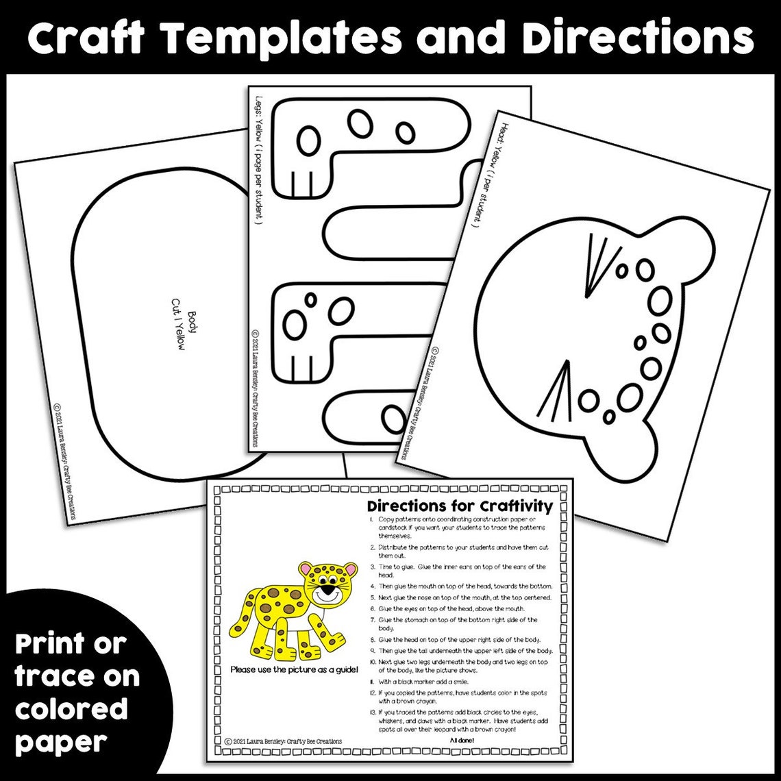 Leopard Craft | Cheetah Craft | Zoo Animal Activities | Jungle Animal ...