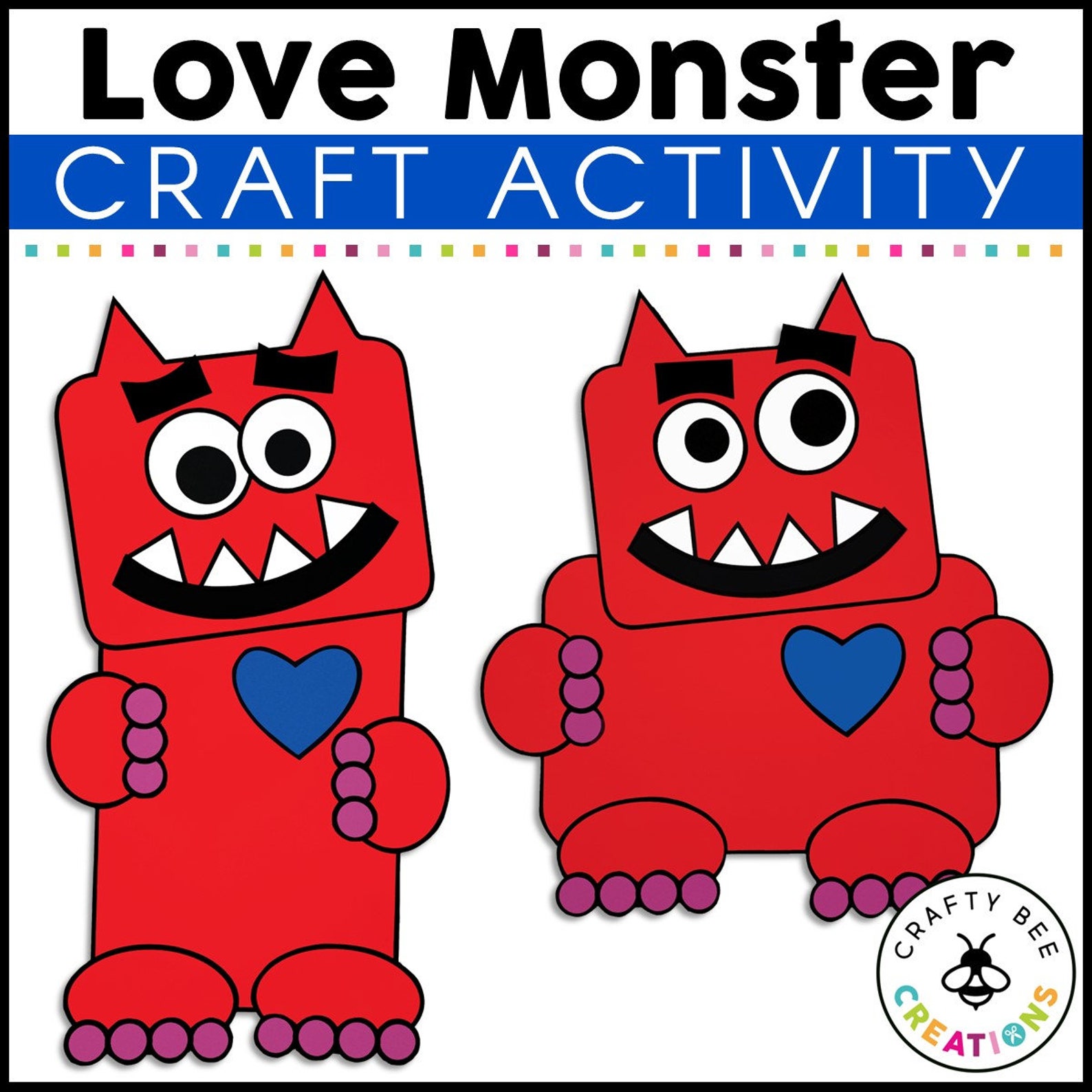 Love Monster Craft | Valentines Day Activity | Book Craft | October ...