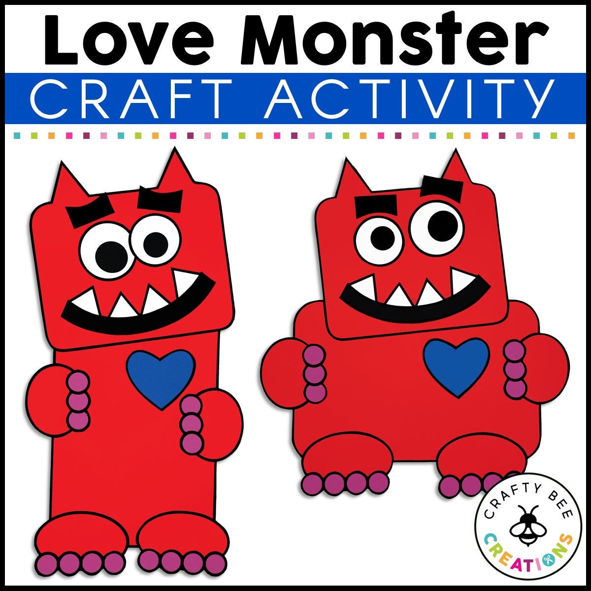 Love Monster Craft | Valentines Day Activity | Book Craft | October ...