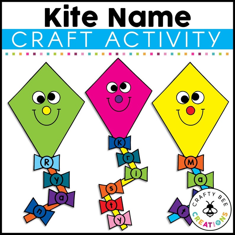 Kite Name Craft for Kids | Spring Activities | Summer | Kite Template ...