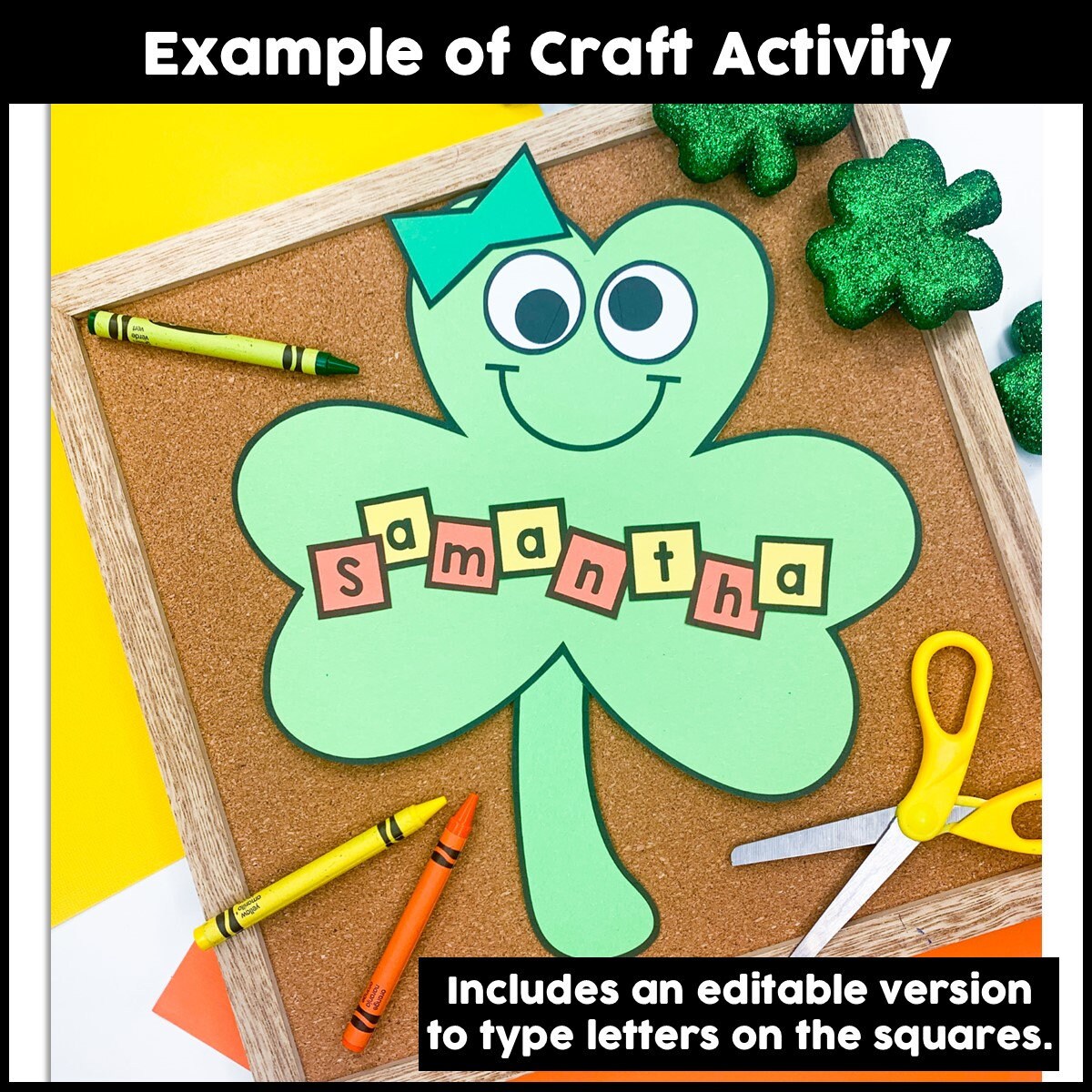 St Patrick's Day Craft for Kids | Shamrock Name Craft Patterns | Saint ...