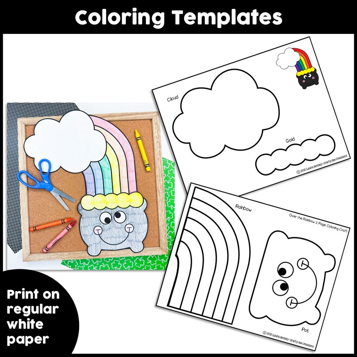Pot of Gold Craft Rainbow St Patricks Day Activities Kindergarten March ...