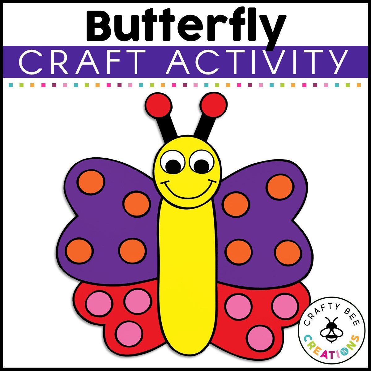 Butterfly Craft Patterns | Insect Crafts | Spring Activities | Spring ...