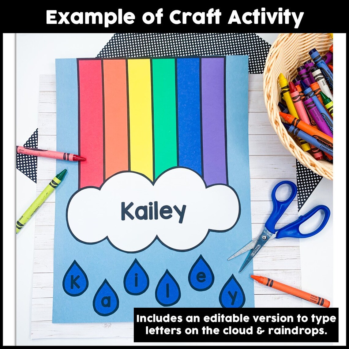 Rainbow Name Craft for Kids Spring Activities St. Patrick's Day ...