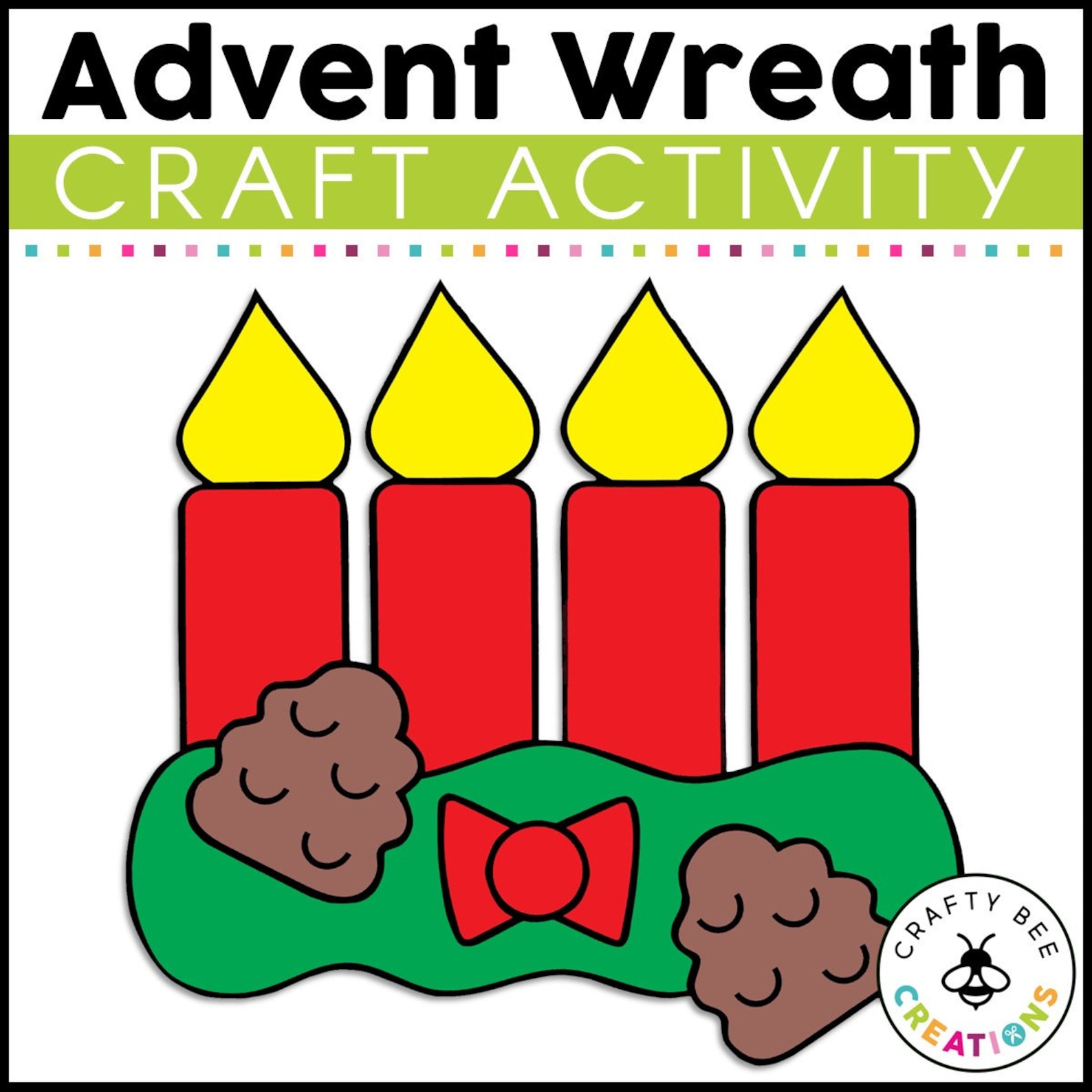Advent Wreath Craft | Holidays Around the World Craft | Christmas ...