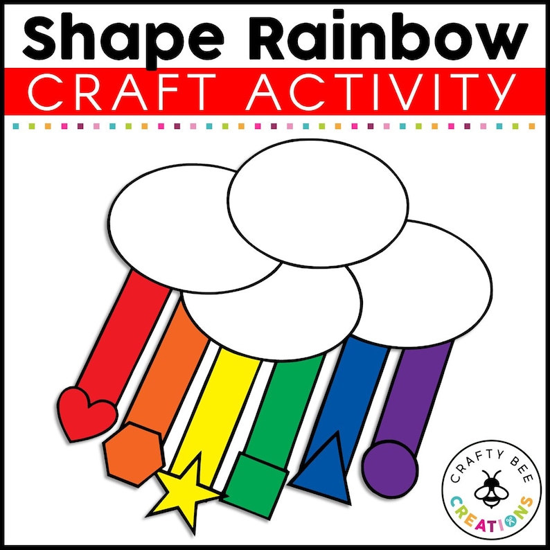 Rainbow 2d Shape Craft Template | St Pattys Day Pattern | Craftivity ...