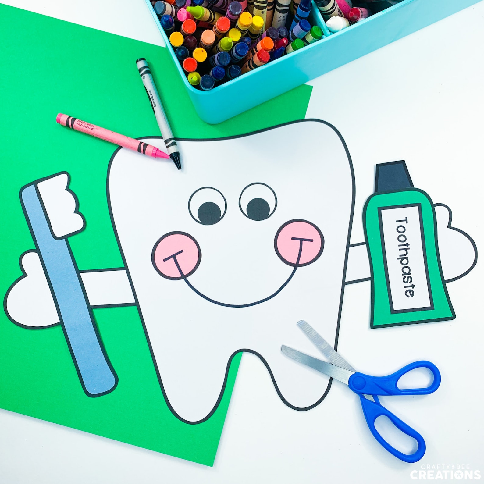 Brush Your Teeth Craft | Tooth | Dental Hygiene Activities | Dental ...