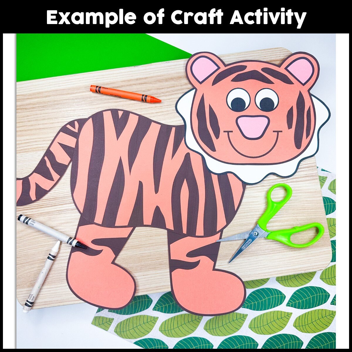 Tiger Craft Rainforest Jungle Zoo Animals Craft Activities Bulletin ...