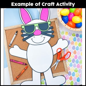 Easter Bunny Name Craft Template | Spring March Bulletin Board Ideas ...
