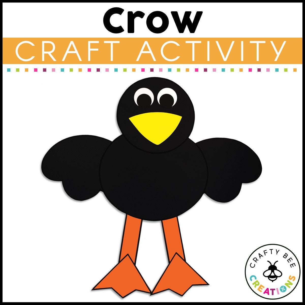 Crow Craft | Fall Craft Activity | Fall Activities | Fall Bulletin ...