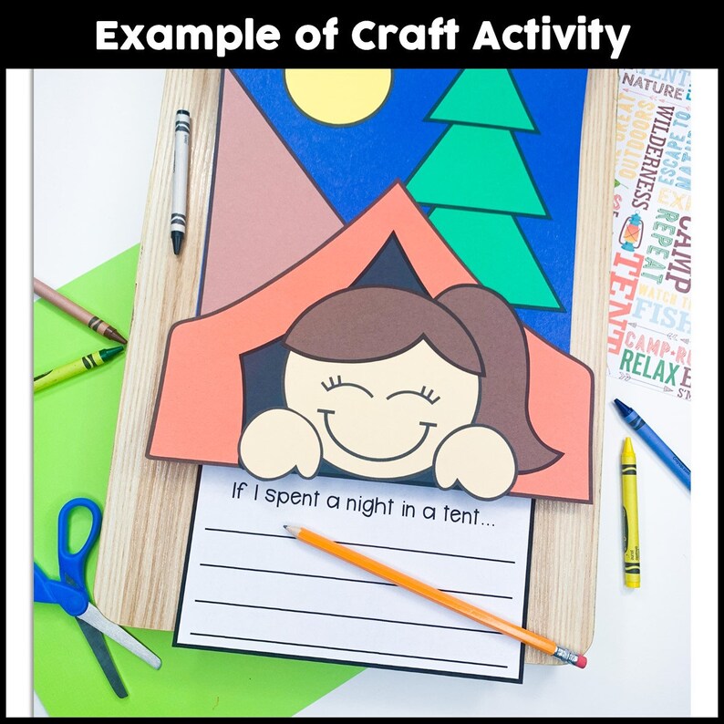 Camping Craft for Kids | Tent Kids Craft | Tent Pattern | Tent Template ...