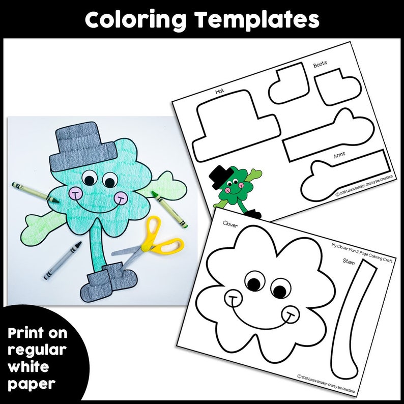 St. Patrick's Day Clover Craft Patterns | St. Patrick's Day Activities ...