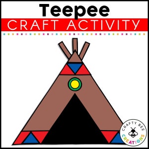 Teepee Craft Activity | Thanksgiving Craft | Thanksgiving Activities ...