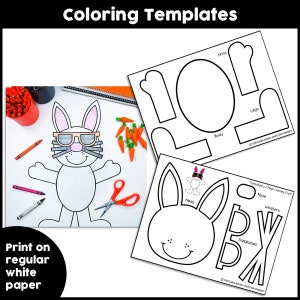 Easter Bunny Name Craft Template | Spring March Bulletin Board Ideas ...
