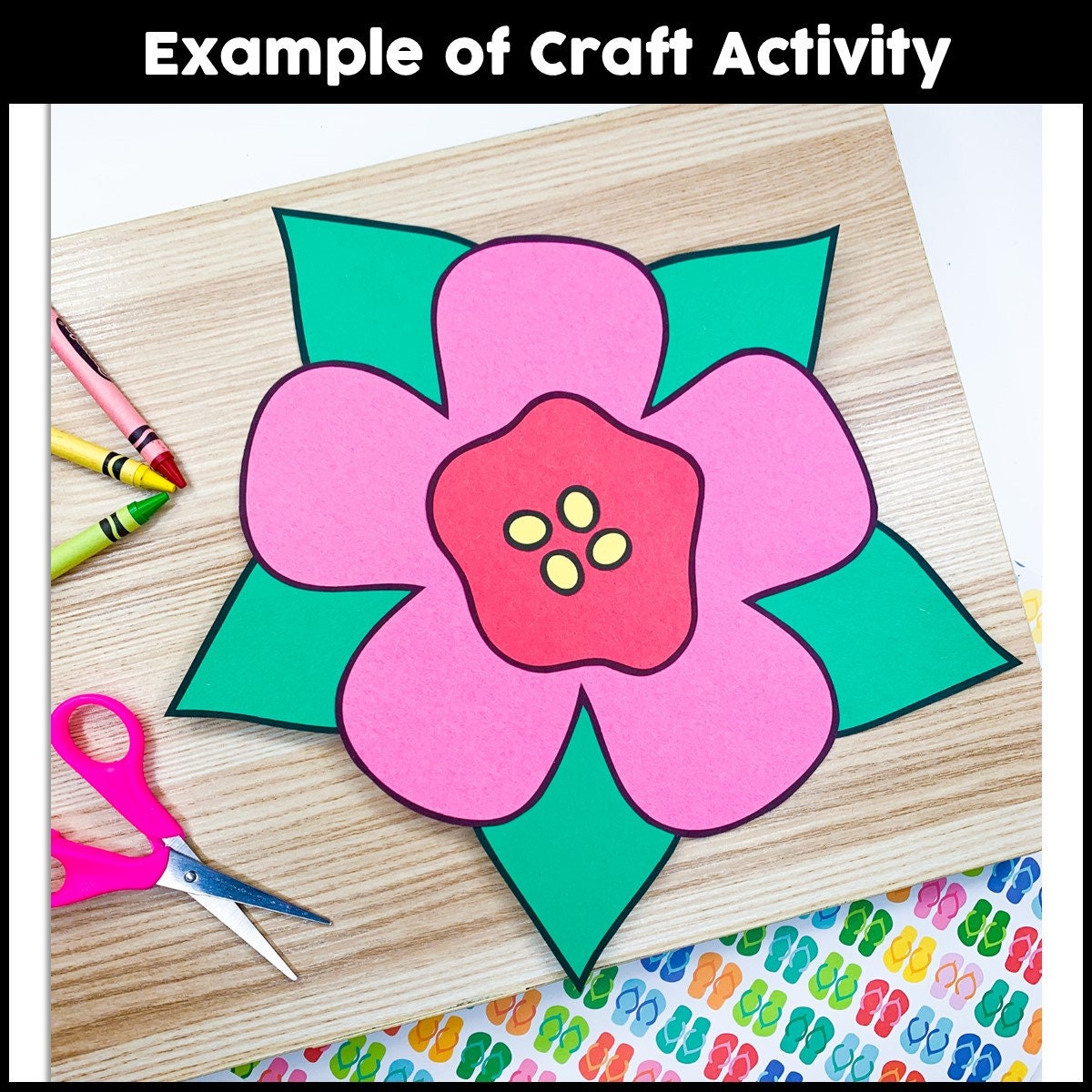 Hibiscus Craft Hawaii Luau Activity Summer Activities Beach Day ...