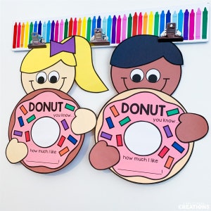 Valentines Day Donut Craft Patterns | Valentines Day Activities ...