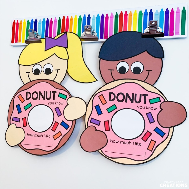 Valentines Day Donut Craft Patterns | Valentines Day Activities ...