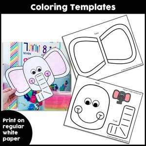 Elephant Craft Patterns | Zoo Animal Craft | Zoo Animal Activities ...