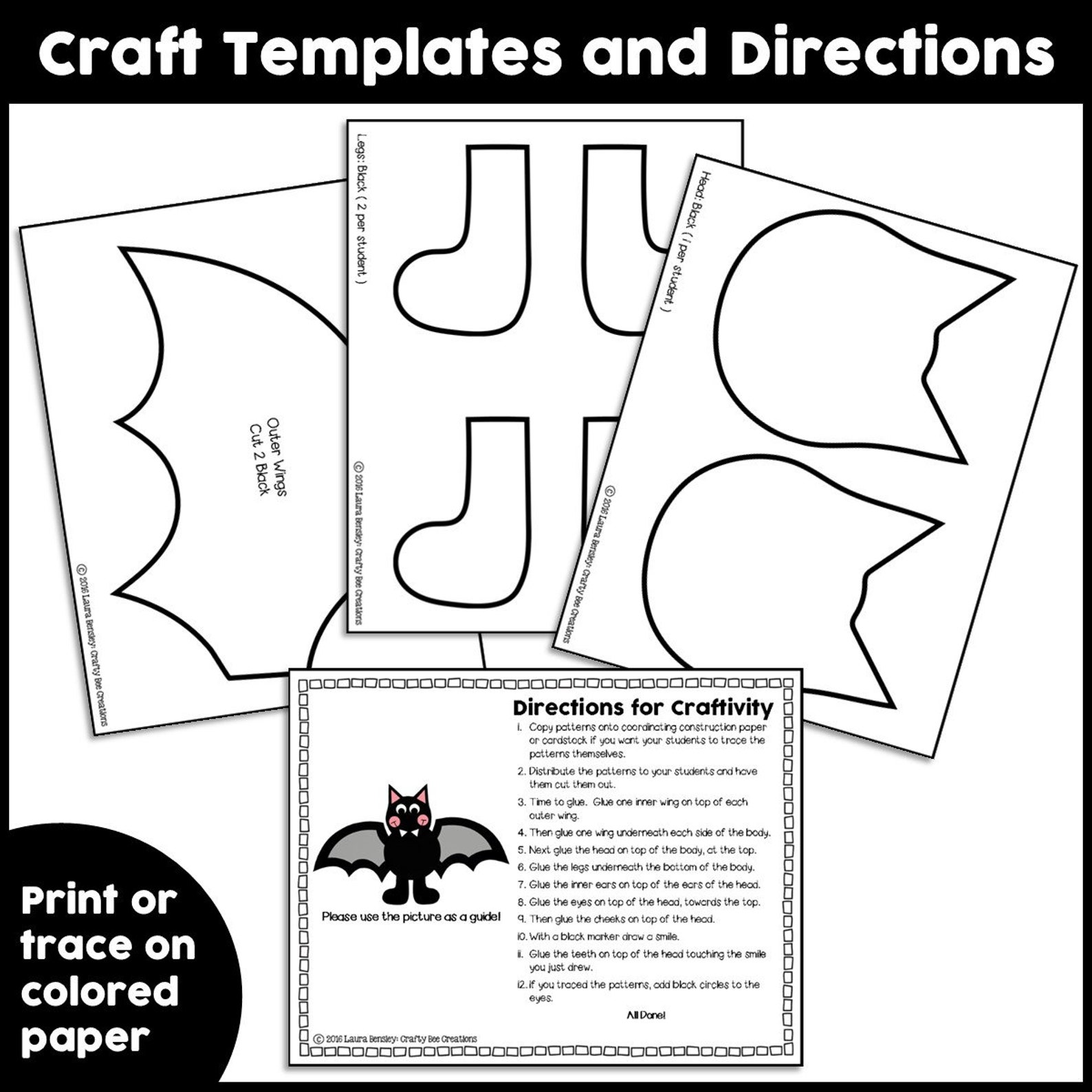 Bat Craft | Stellaluna | Halloween Activities | Halloween Bulletin ...