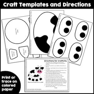 Cow Craft for Kids | Paper Cow Patterns | Farm Animal Activity | Click ...