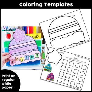 Winter Name Hat Craft | Winter Activities | Winter Holidays Craft ...