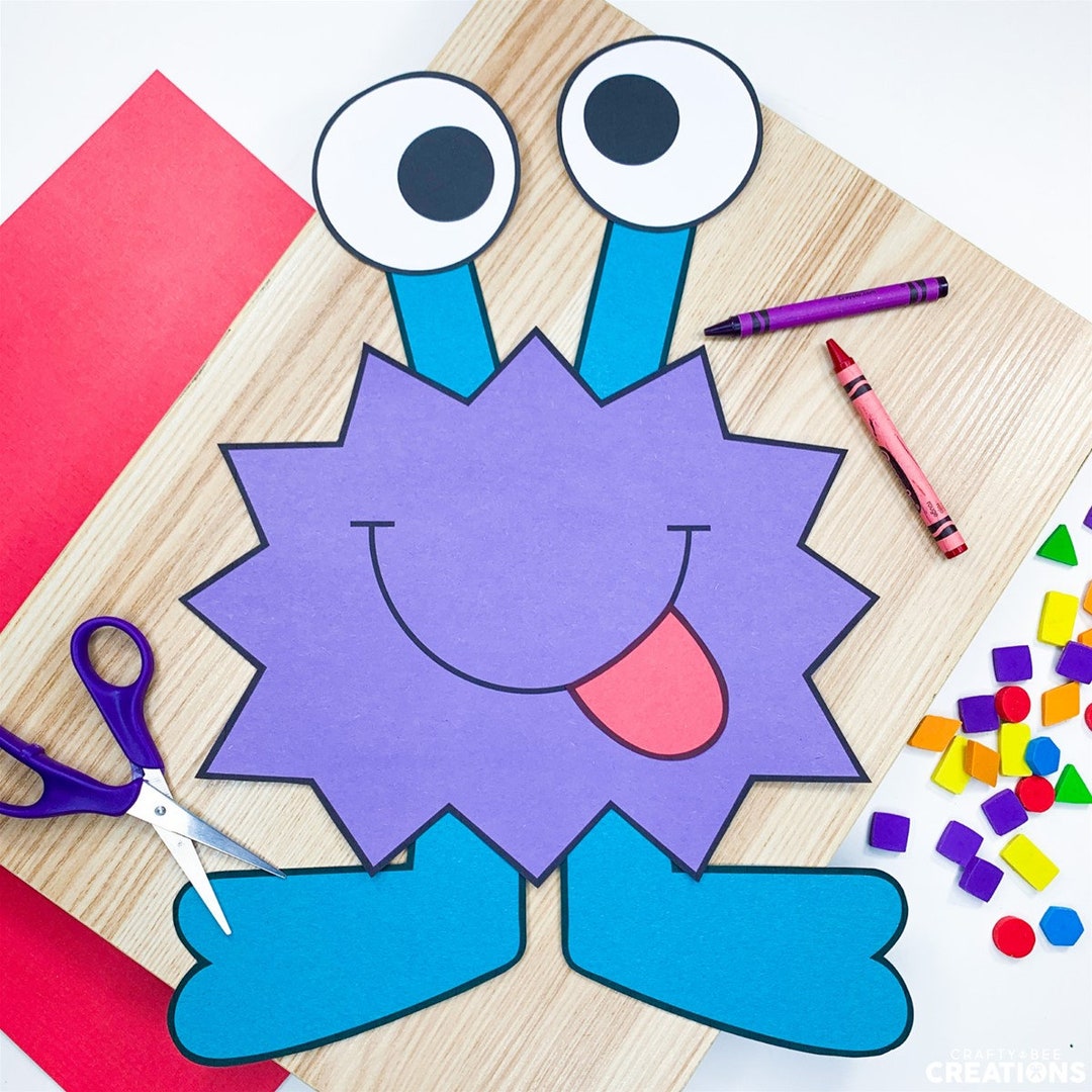 Monster Craft for Kids | Halloween Craft for Kids | Monster Pattern ...