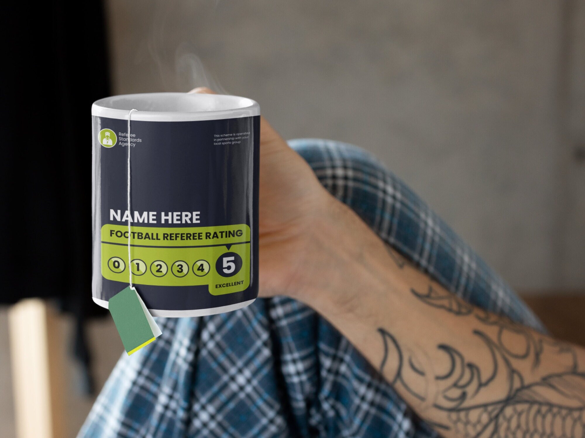 Customisable Football Referee Mug, Personalised 11 Fluid Ounce Tea Cup ...
