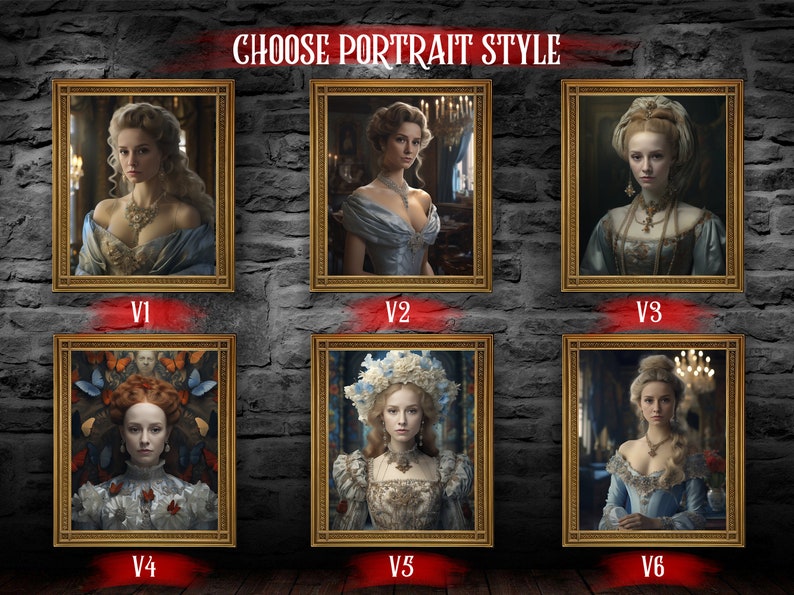 Custom Royal Princess Portrait From Photo I Historical Portrait I ...