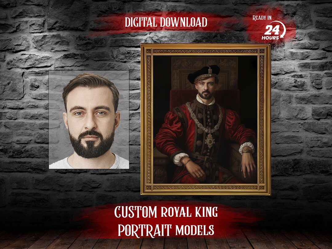 Custom King Portrait From Photo I Renaissance Style Portrait I Custom ...
