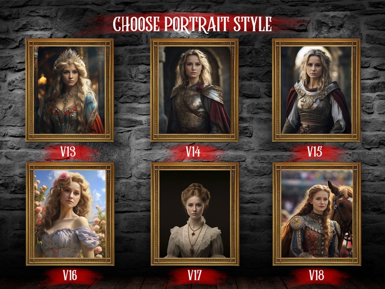 Custom Royal Princess Portrait From Photo I Historical Portrait I ...