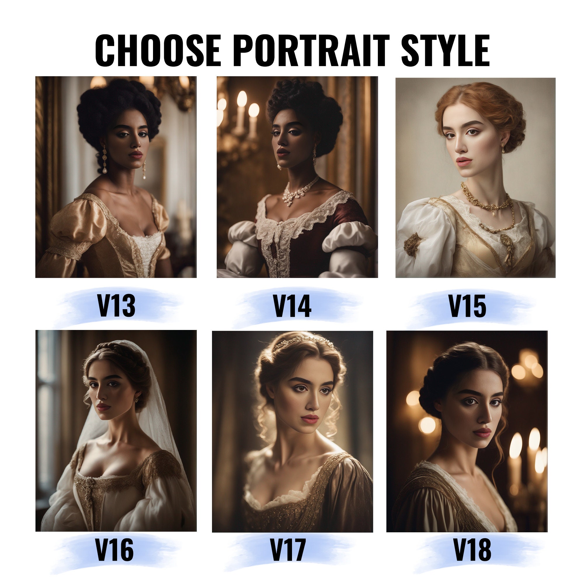 Renaissance Woman Portrait From Photo I Personalized AI Art - Etsy