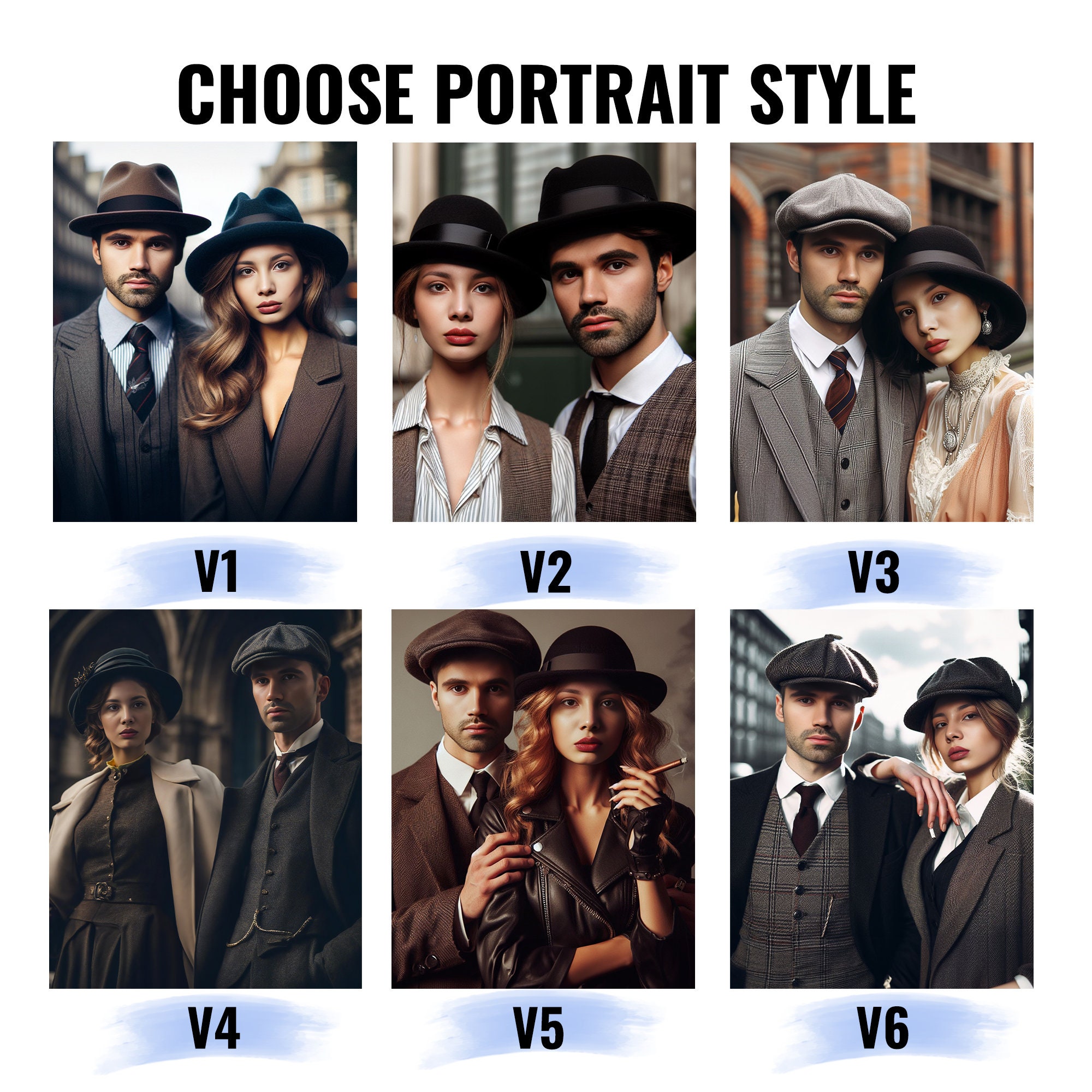 Custom Mafia Couple Portrait From Photo I Personalized AI Art Portraits ...