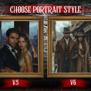 Custom Mafia Couple Portrait From Photo, Gangster, Criminal Portraits ...