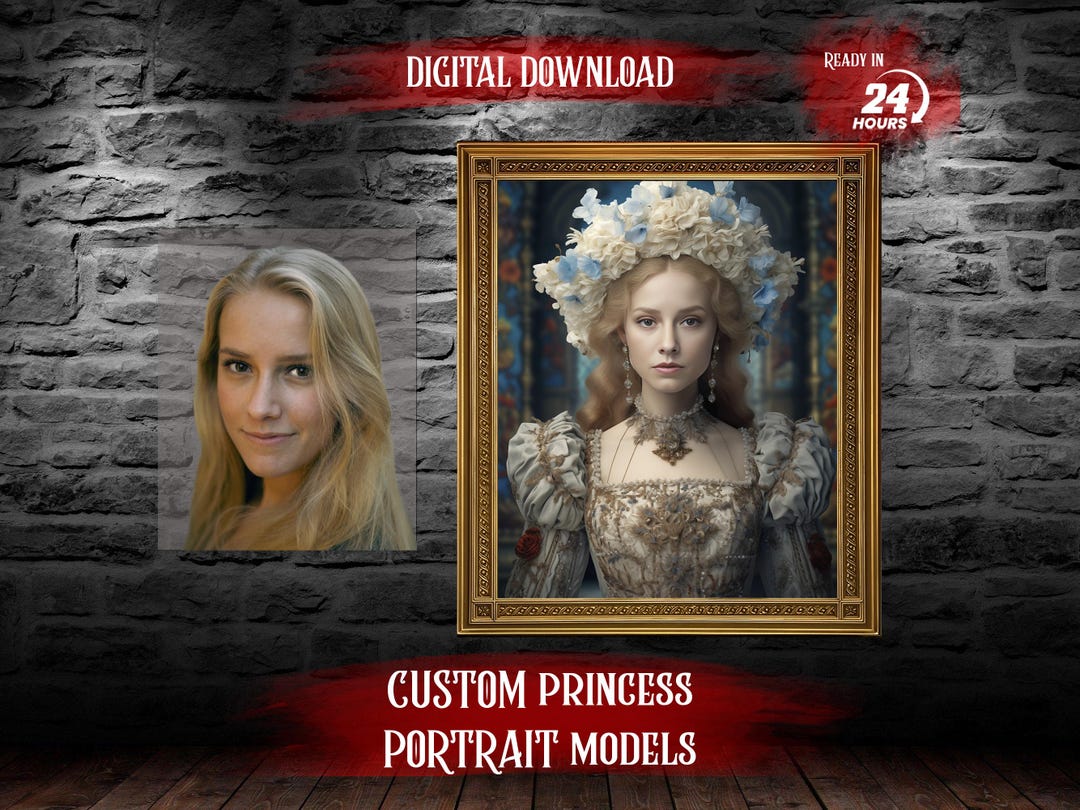 Custom Royal Princess Portrait From Photo I Historical Portrait I ...