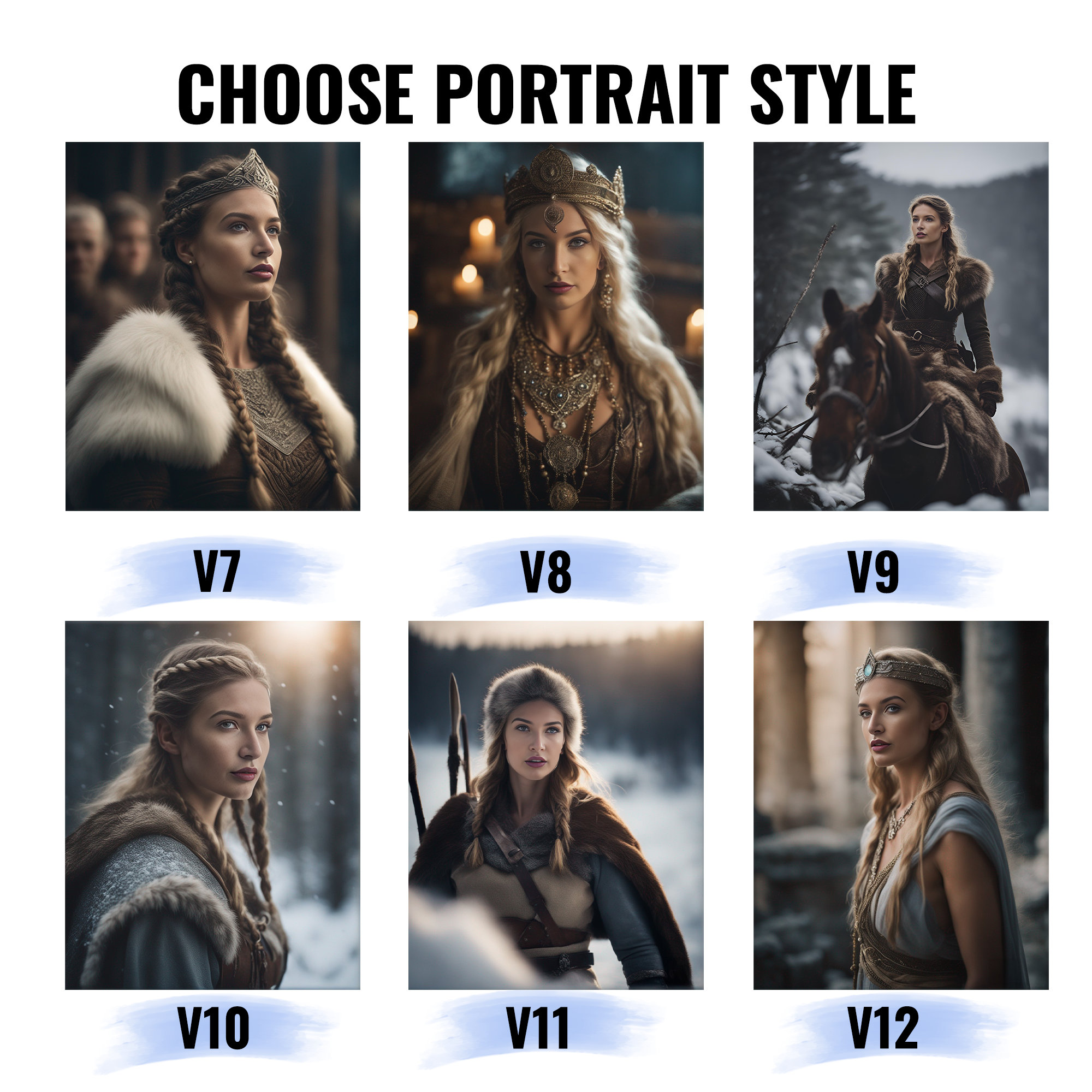 Custom Viking Portrait I Personalized AI Art Portraits I Custom ...