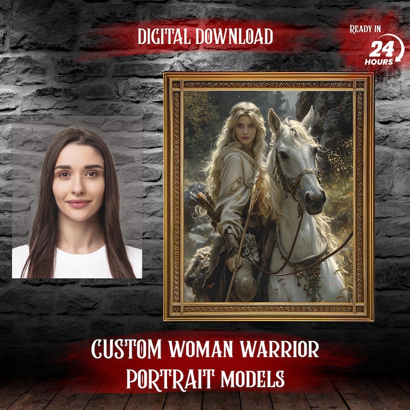 Warrior Woman Portrait - Etsy UK