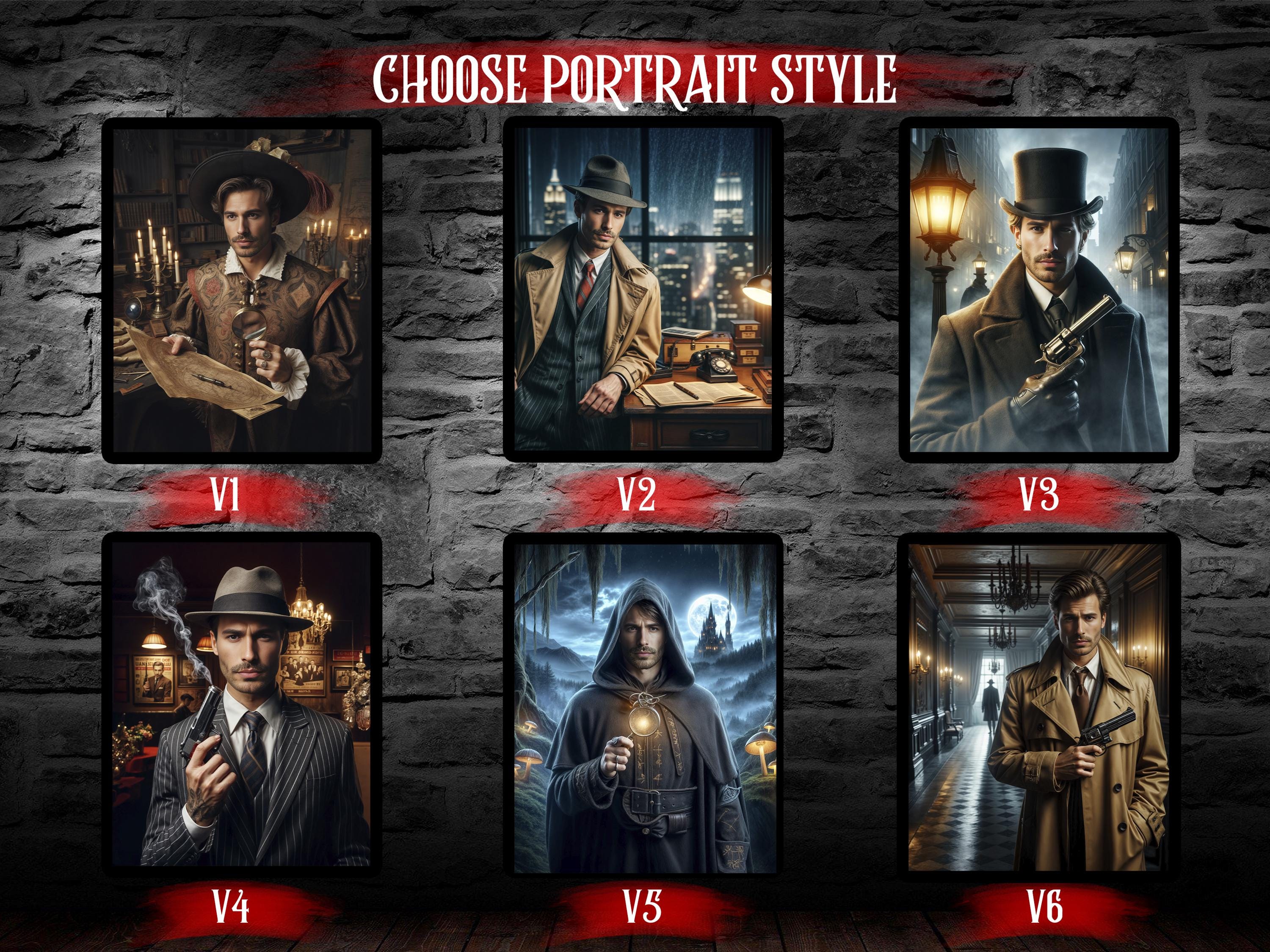 Custom Detective Portrait From Photo, Detective Art Poster, Private ...