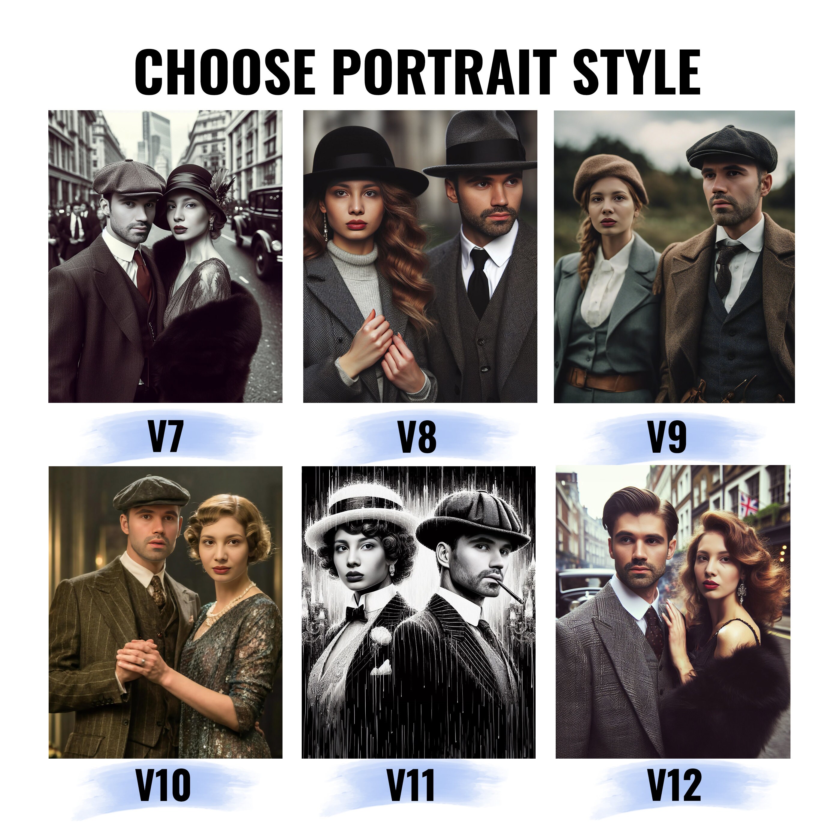 Custom Mafia Couple Portrait From Photo I Personalized AI Art Portraits ...