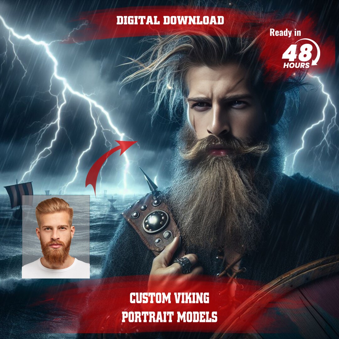 Custom Viking Portrait From Photo I Personalized AI Art Portraits I ...